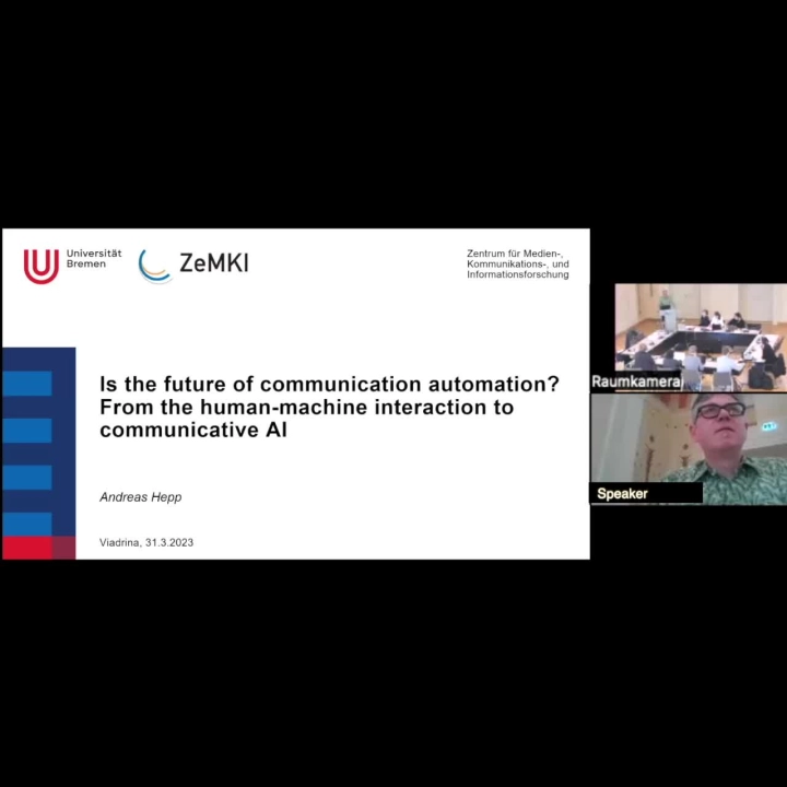 Andreas Hepp - Is the future of communication automation? From the ...
